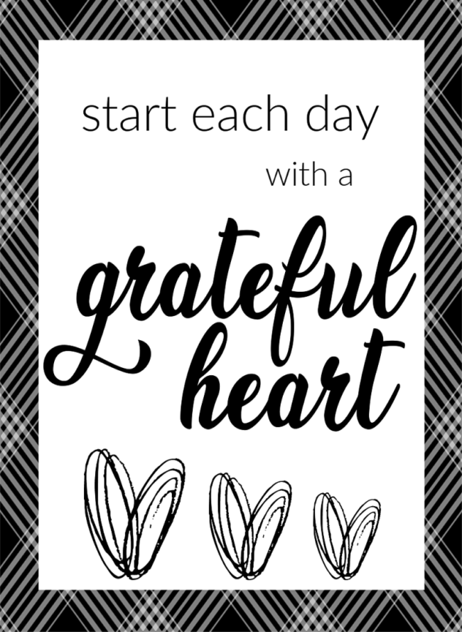 Start Each Day With A Grateful Heart Free Farmhouse Printable ...